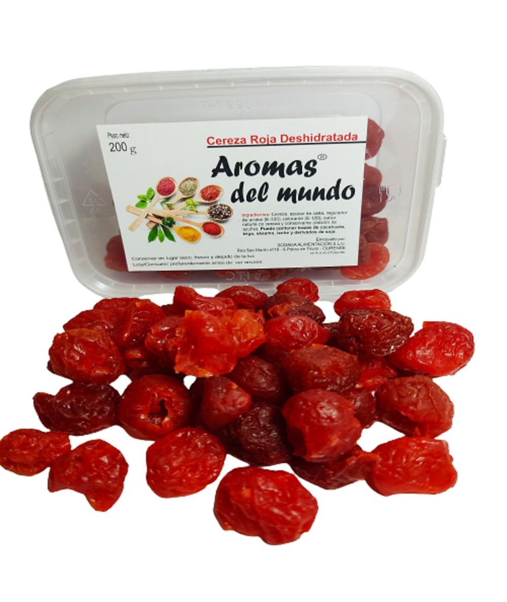 cereza roja deshidratada, fruta deshidratada, comprar cereza